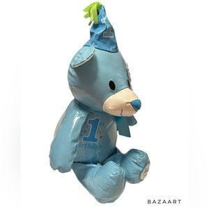 Other | 1st Birthday Blue Autograph Bear | Poshmark
